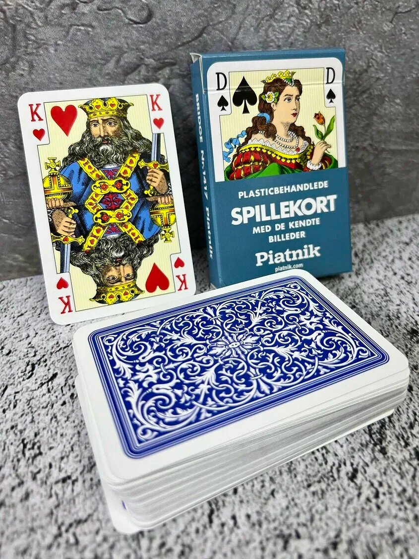 Игральные карты "Даниш", 1417, рубашка синяя, 55