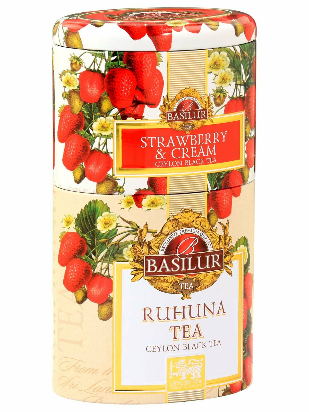 Чай Basilur "Клубника Со Сливкаим", цейлонский, черный, 100 гр