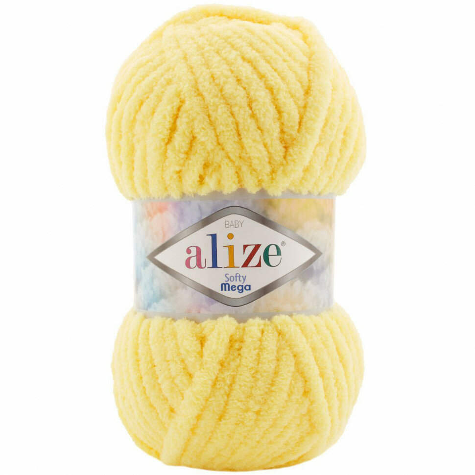 Пряжа Alize SOFTY MEGA 187 лимон (5 мотков)