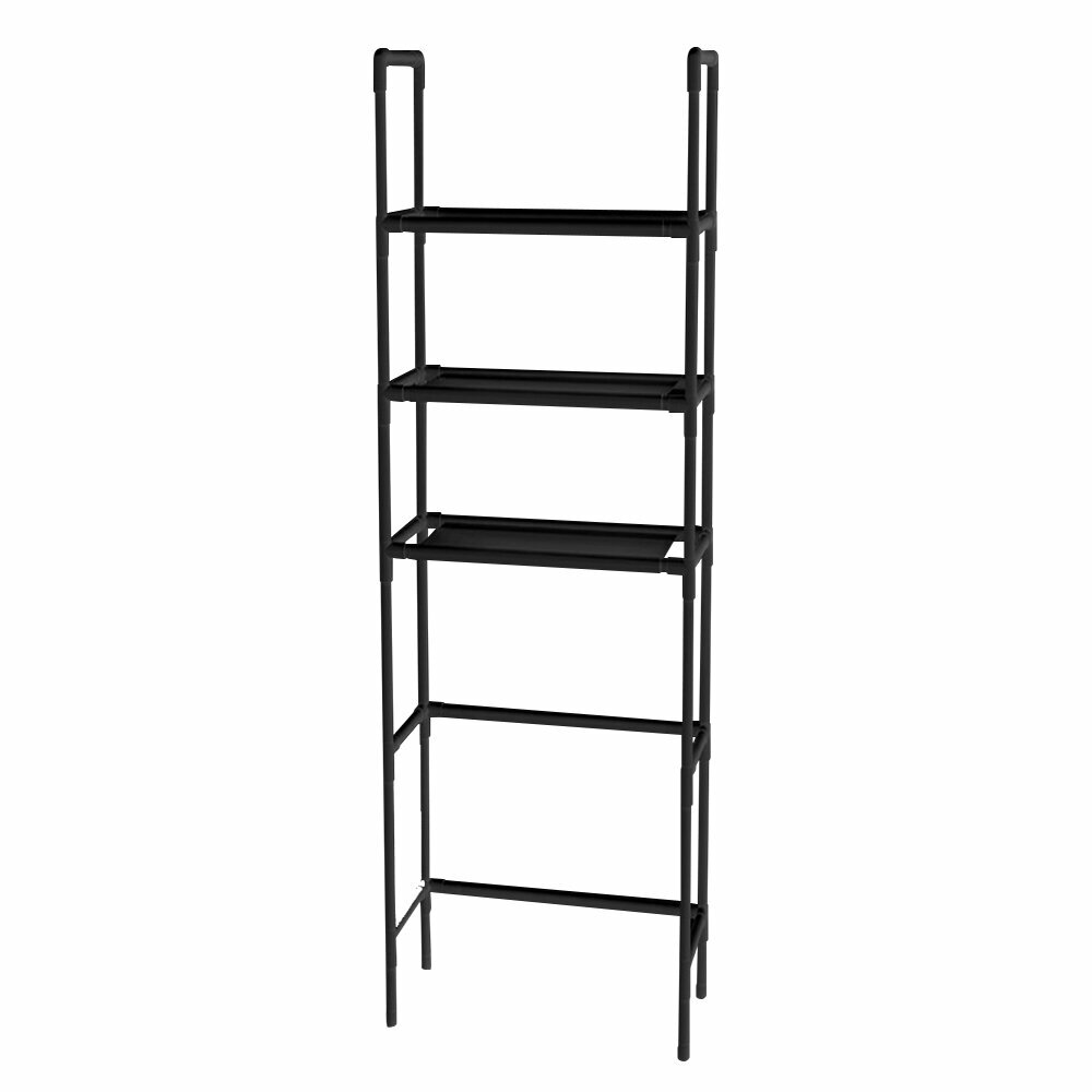 Триэтажный стеллаж над унитазом для хранения, экономящий место, металлический органайзер для ванной комнаты, свободно стоящий, с поручнем, для ванной комнаты/туалета/ прачечной, материал: углеродистая сталь, нержавеющая сталь (дополнительно), размеры: