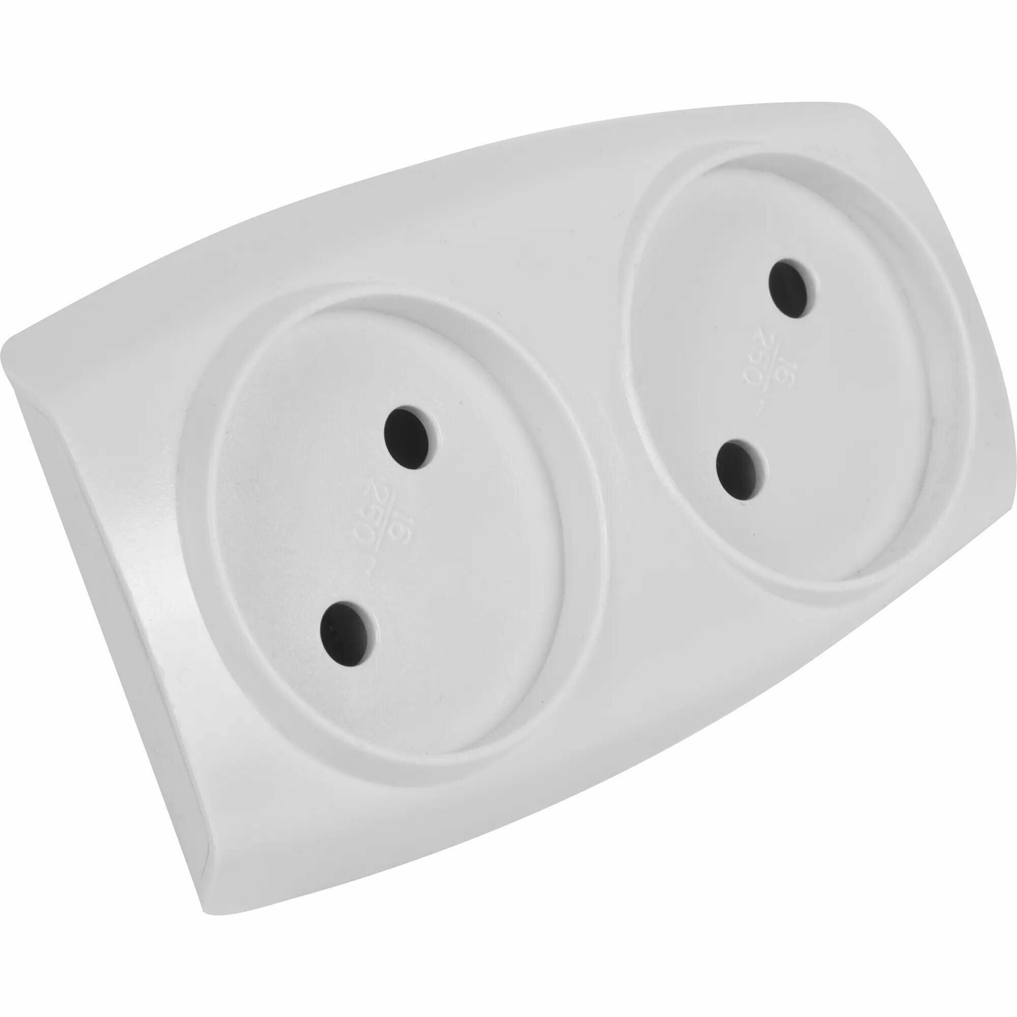 Эра SP-2-W Разветвитель 2 розетки без заземления 16 А, питание от сети 230 В, белый цвет