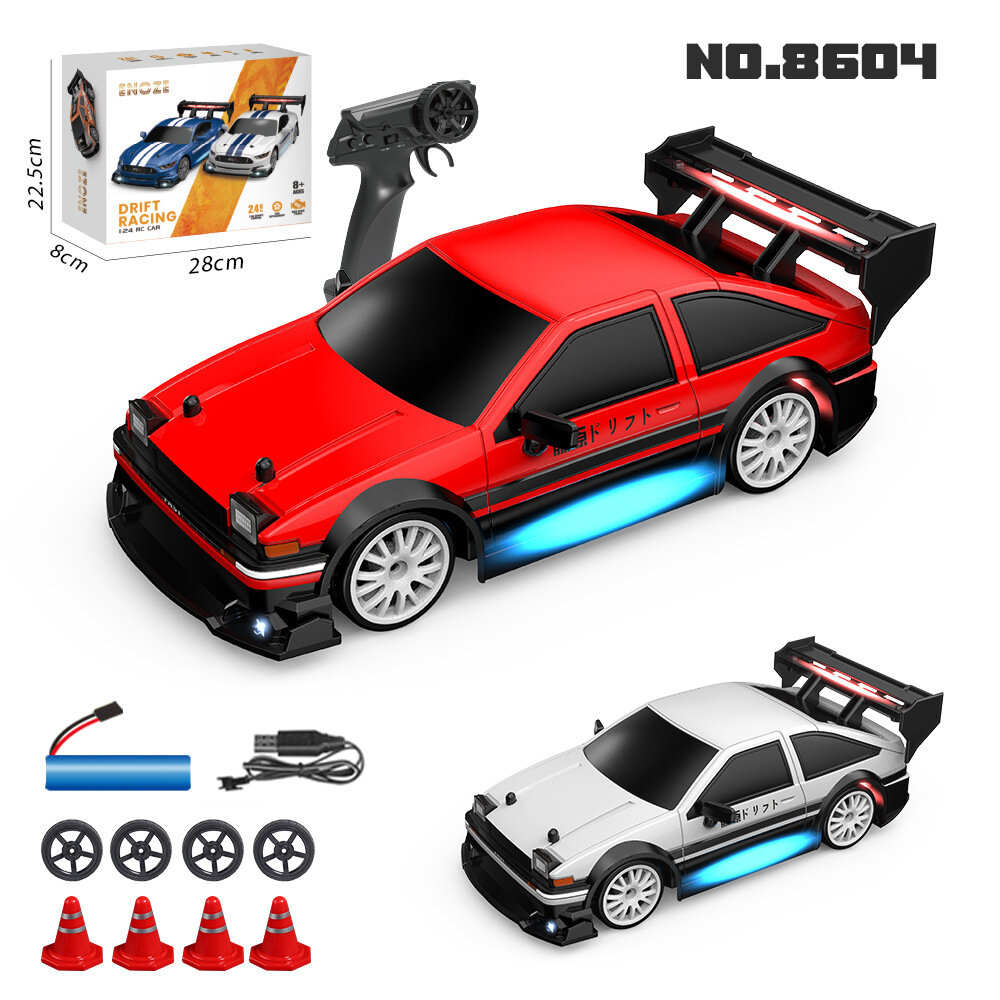 Радиоуправляемый автомобиль Mustang AE86, 1:24, дрифтовый, полноприводный, перезаряжаемый, красный