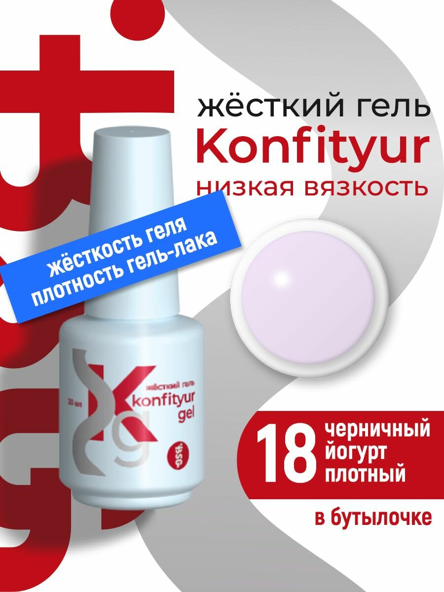 Жёсткий гель в бутылке Konfityur №18