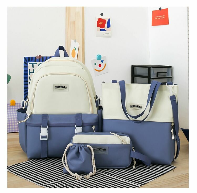 Рюкзак школьный для девочек комплект 4 в 1 с пеналом