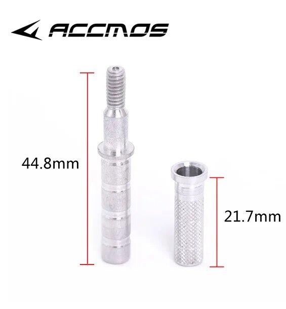 Соединители стрел для лука, алюминиевые, ID6.2mm OD7.6mm 30pc
