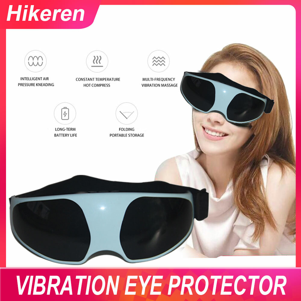 Hikeren Электрический Массажер для Глаз Маска Мигрень Глаз Улучшение Зрения Лоб Уход За Глазами Очки Массажер Вибрация Глаз