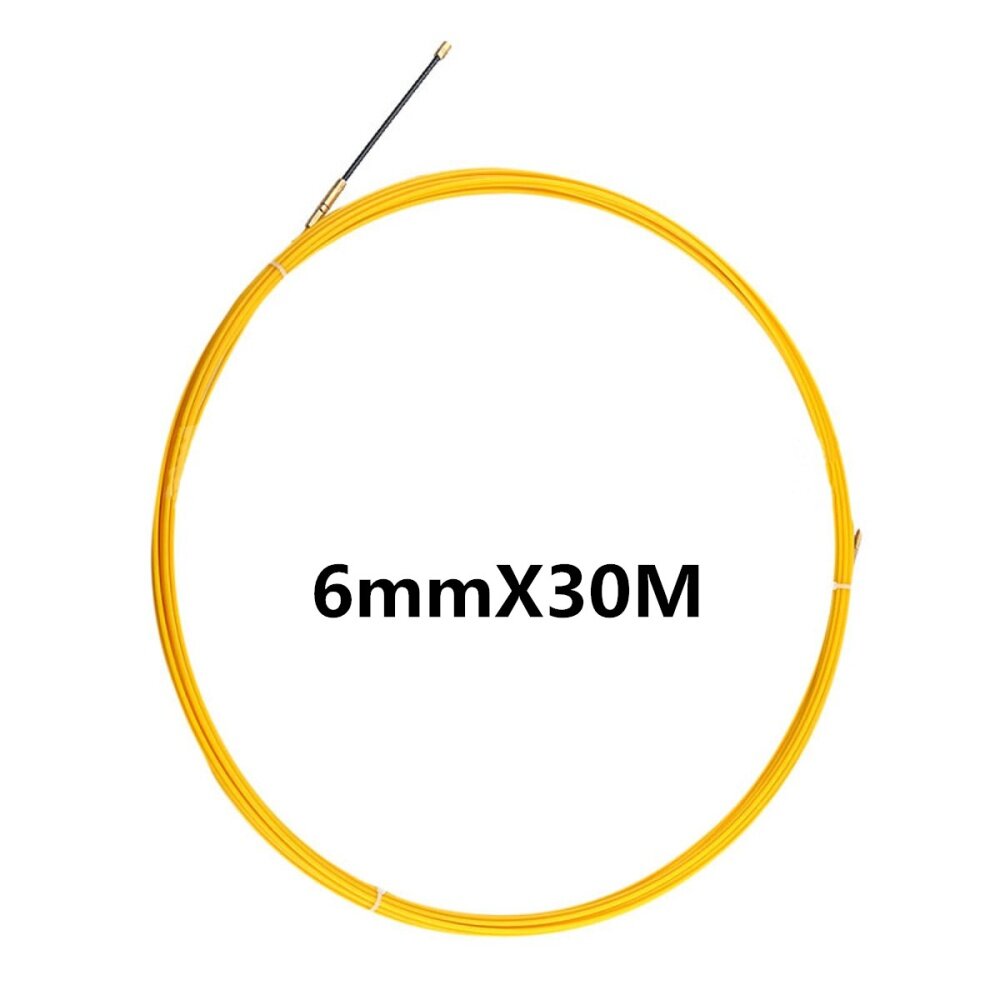 Инструмент Провод Кабель Стекловолокно Рыболовная лента Катушка Трубопровод Трубопровод Стержень 6 мм # 30M