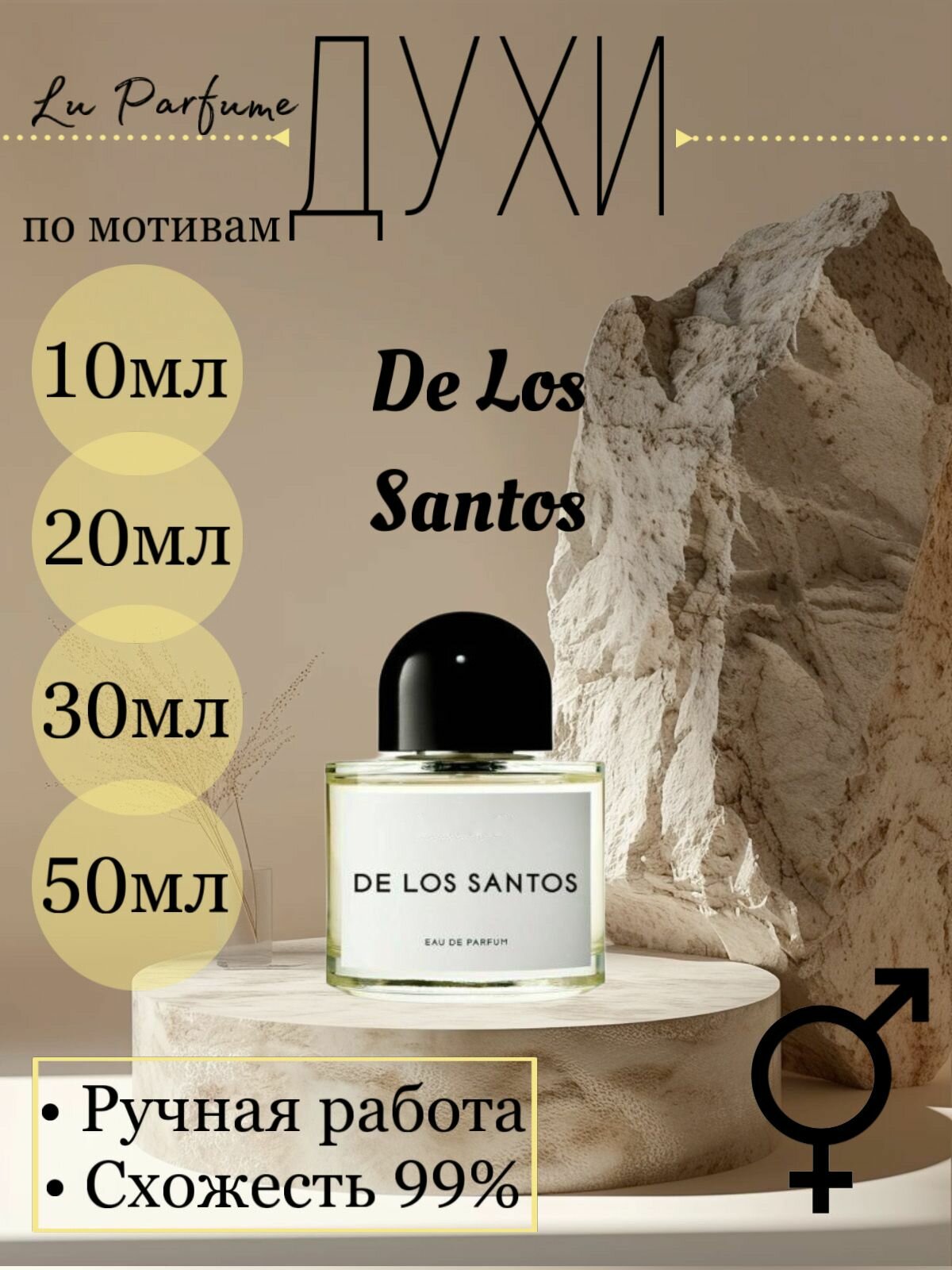 Духи ручной работы по мотивам 'De Los Santos', для мужчин и женщин Lu Parfume