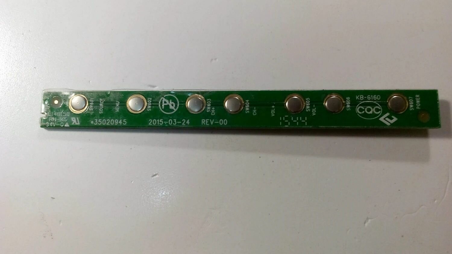 Плата кнопок 35020945 REV-00 для F40B8300K Lcd Телевизор Dexp Плата управления арт. 8868