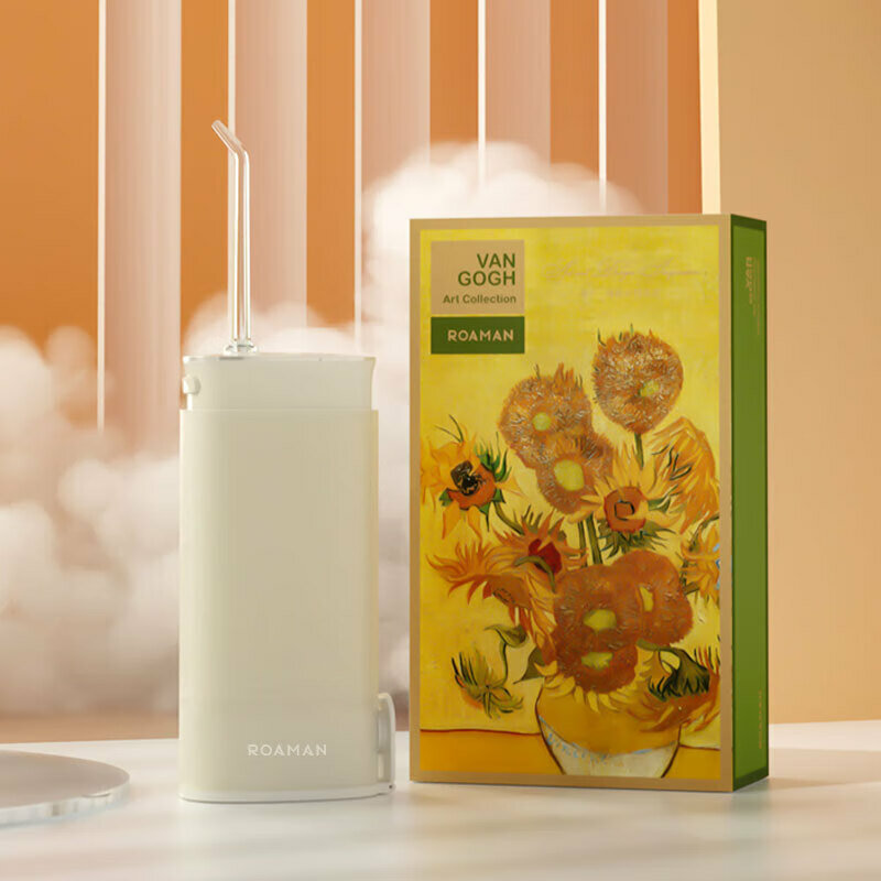 ROAMAN Portable Water Flosser Minie2, Van Gogh Art Limited Edition, Honey Tea Color