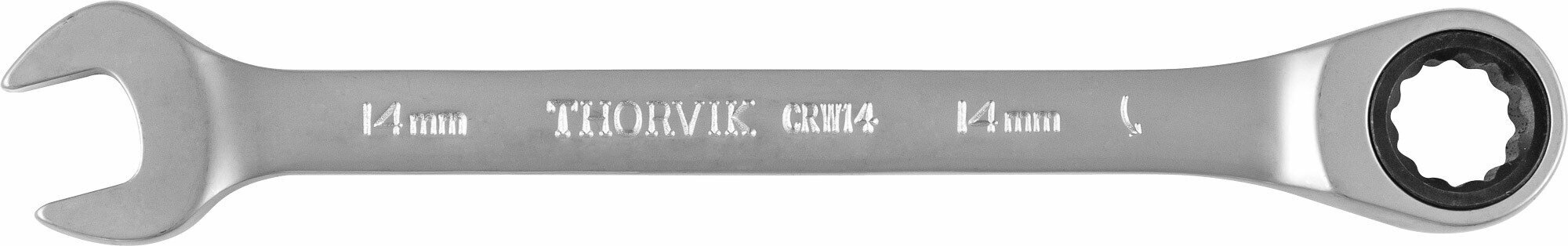 Ключ гаечный комбинированный Thorvik CRW14, трещоточный, 14 мм