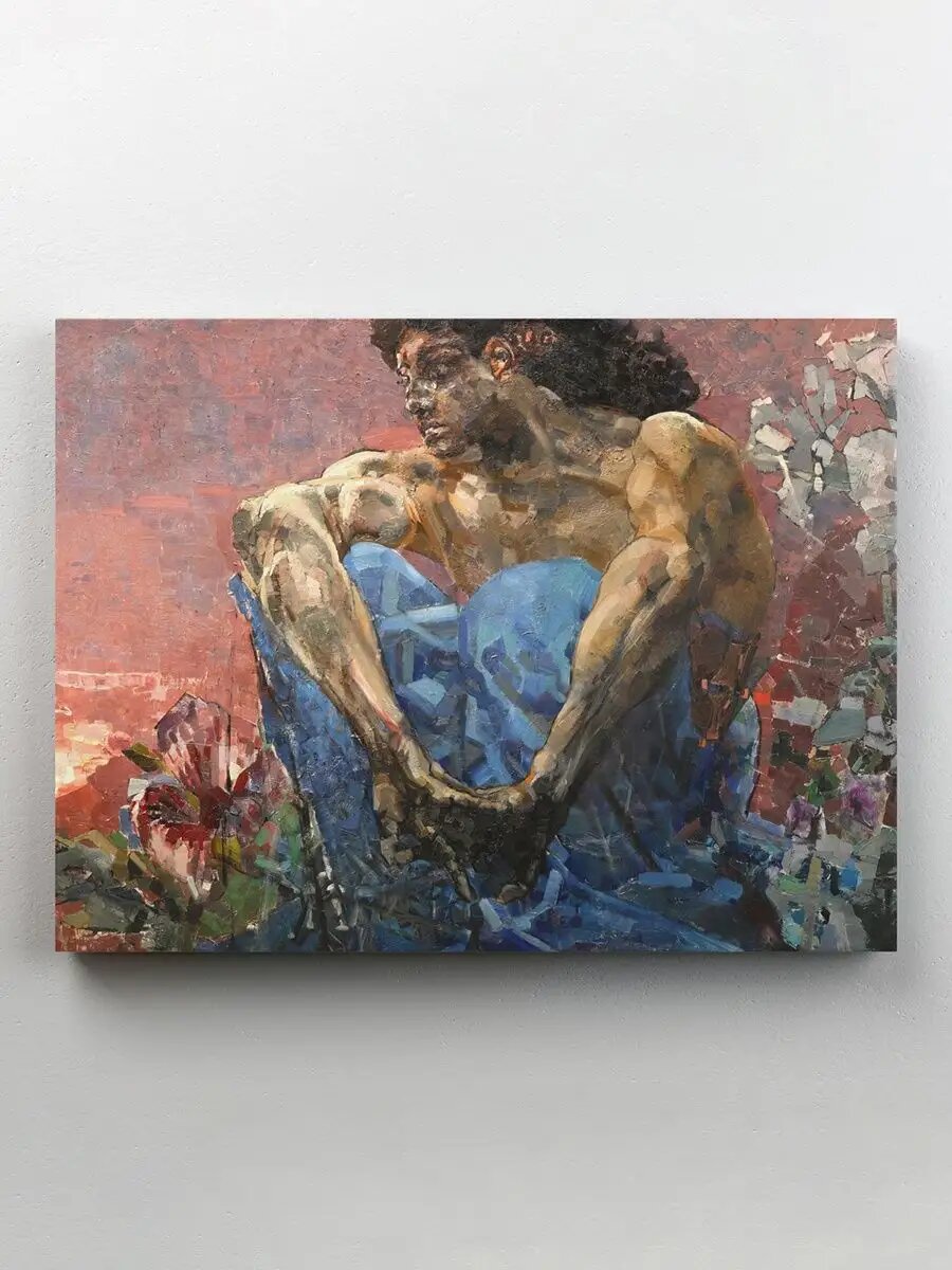 Интерьерная картина на холсте, репродукция "Демон - Михаил Врубель" размер 40x30 см