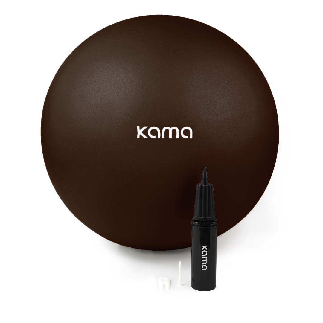 Фитбол Kama, мяч спортивный, диаметр 75 см, цвет кофейный, с насосом