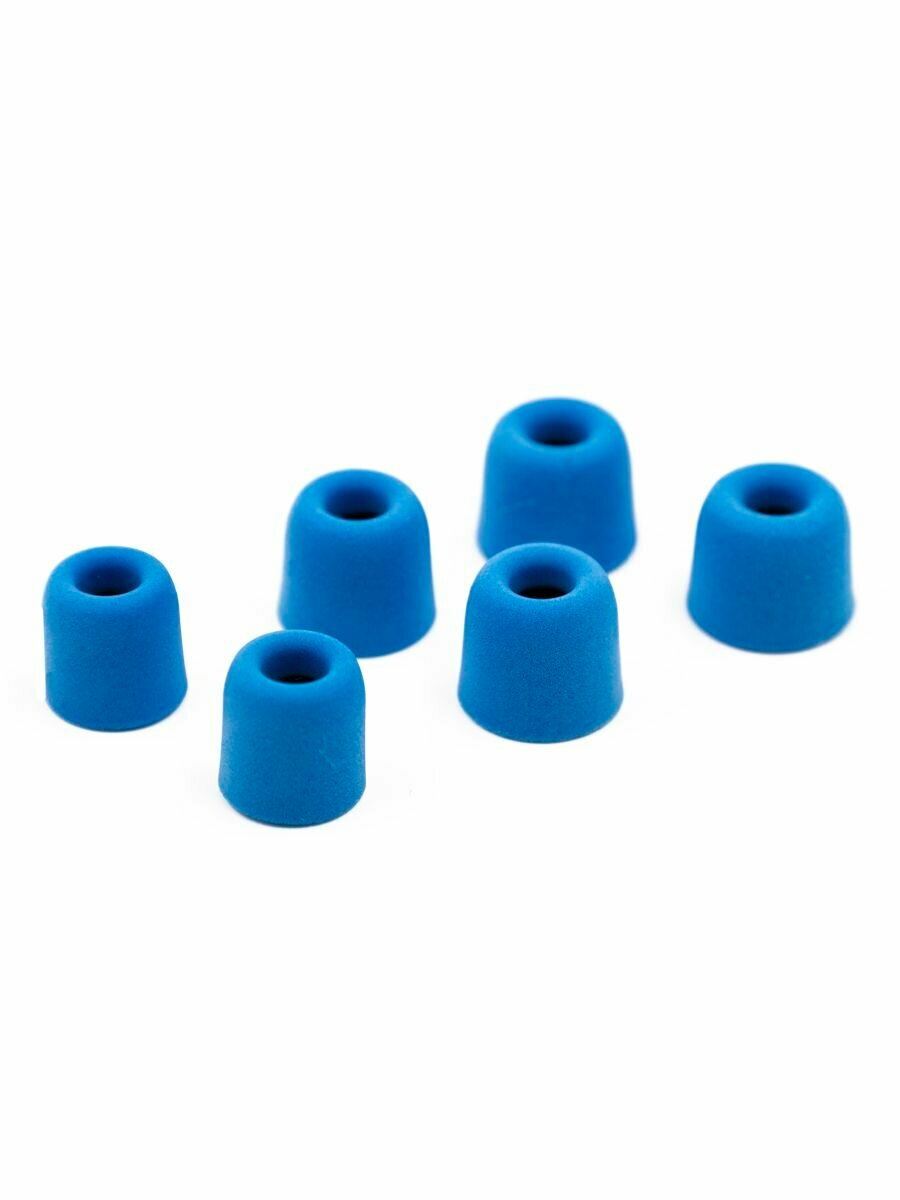 Пенные амбушюры с памятью, 3 пары (S, M, L) синий