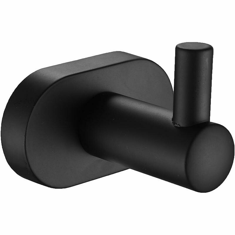 Крючок Belz B901 B90105-1 Черный матовый, для ванной комнаты, нержавеющая сталь