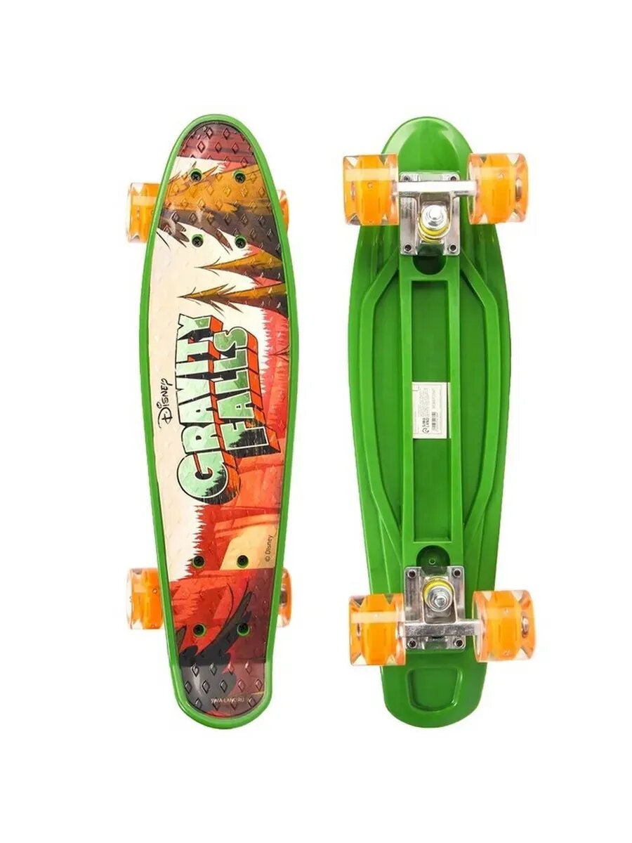 Детский пенниборд с светящимися колесами и ярким дизайном