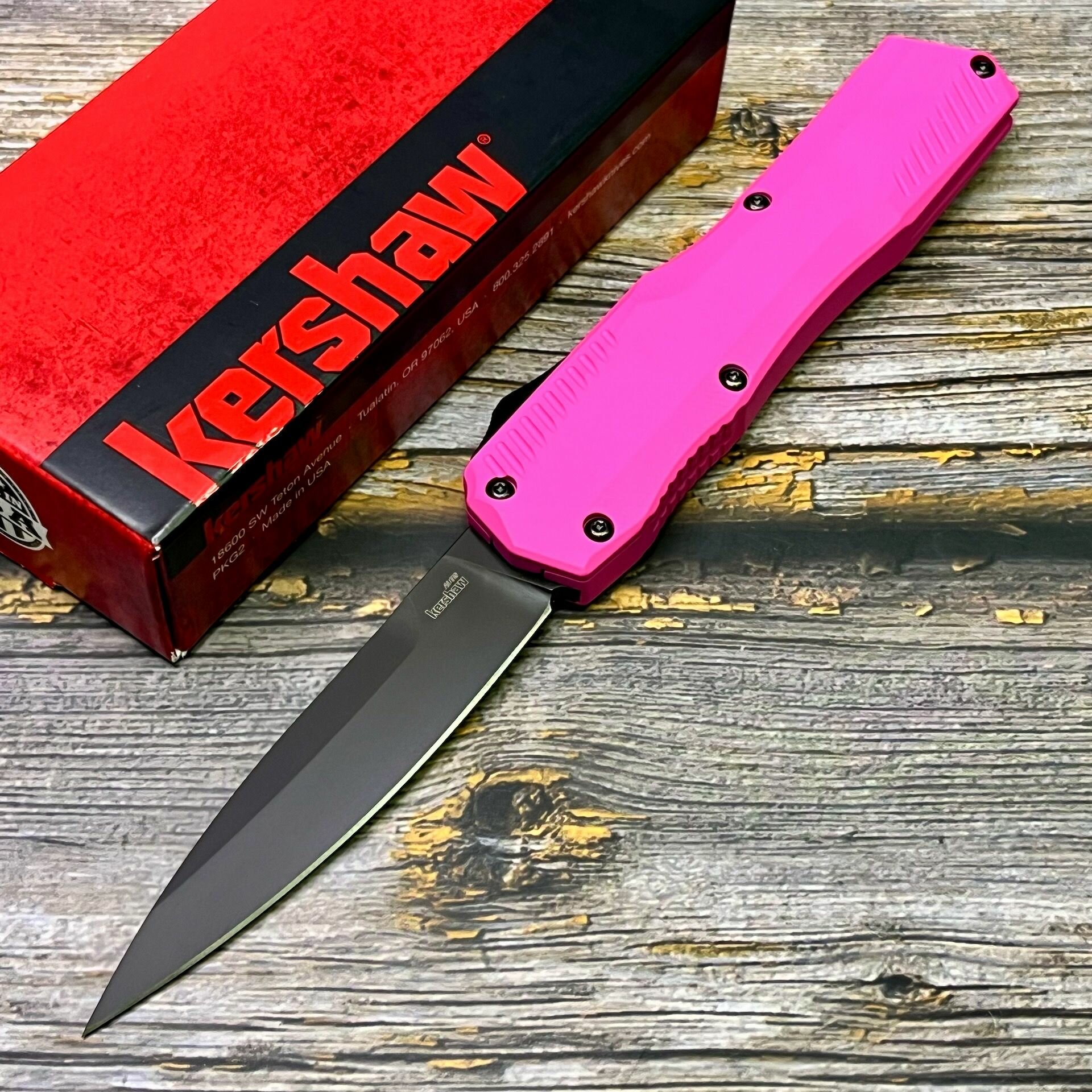 Нож складной Kershaw KS9000PKBLK Livewire, Black Blade, Pink Handle
