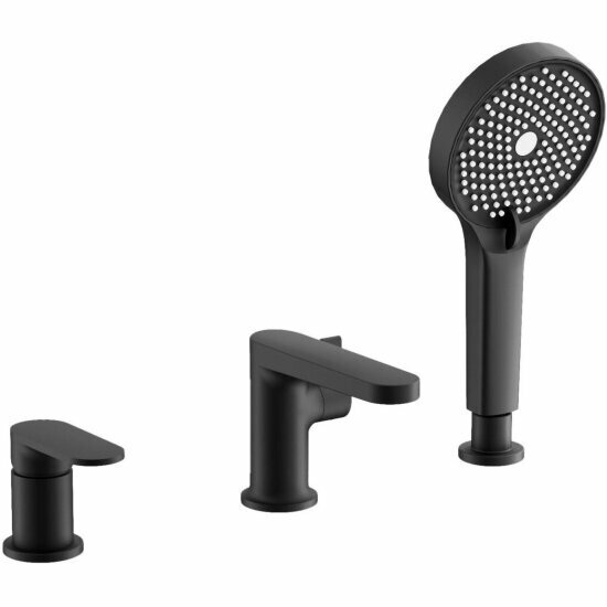 Смеситель на борт ванны Belz B66713-7, черный