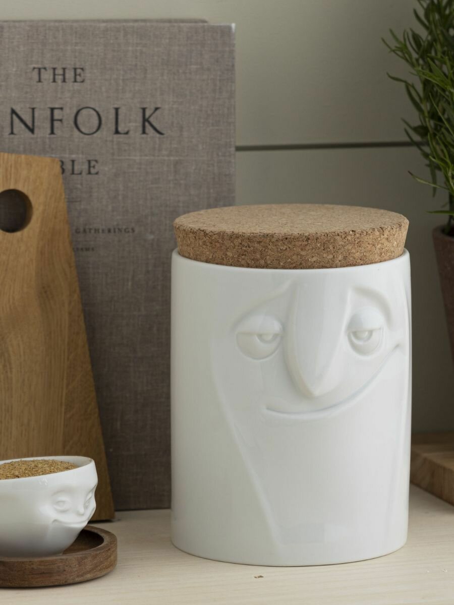 Банка с крышкой "Очаровательный", 1700 мл Tassen твердый фарфор, пробка, Германия