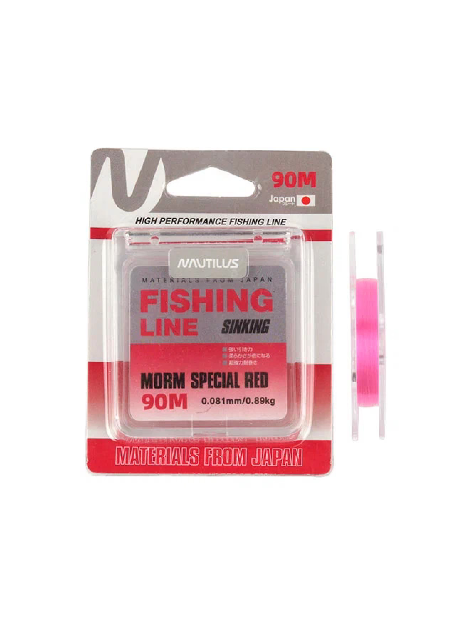 Леска Nautilus TORAY MORM SPECIAL 90м Red 0.112мм 1.91кг, 06-42302525