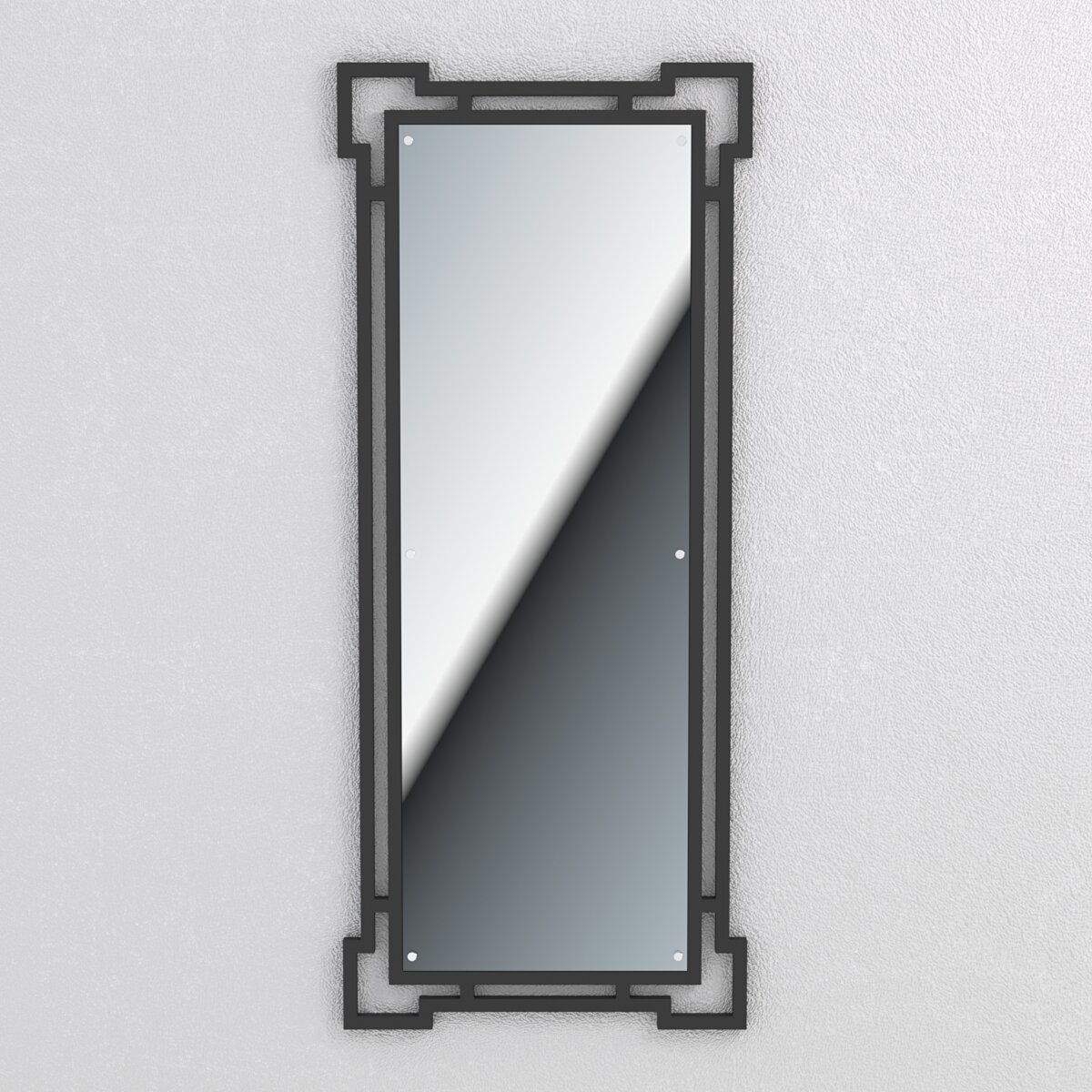 Зеркало настенное Стронг №4 1600х600мм в стиле лофт, Черный. Производитель товара - компания Westcom.
