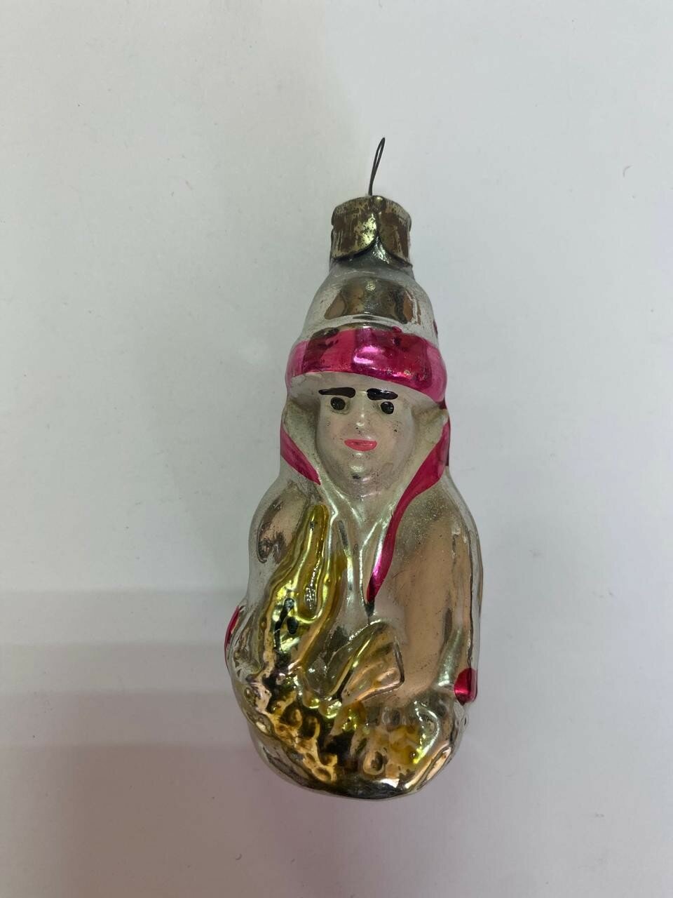 Игрушка на елку Емеля со щукой Винтаж из СССР