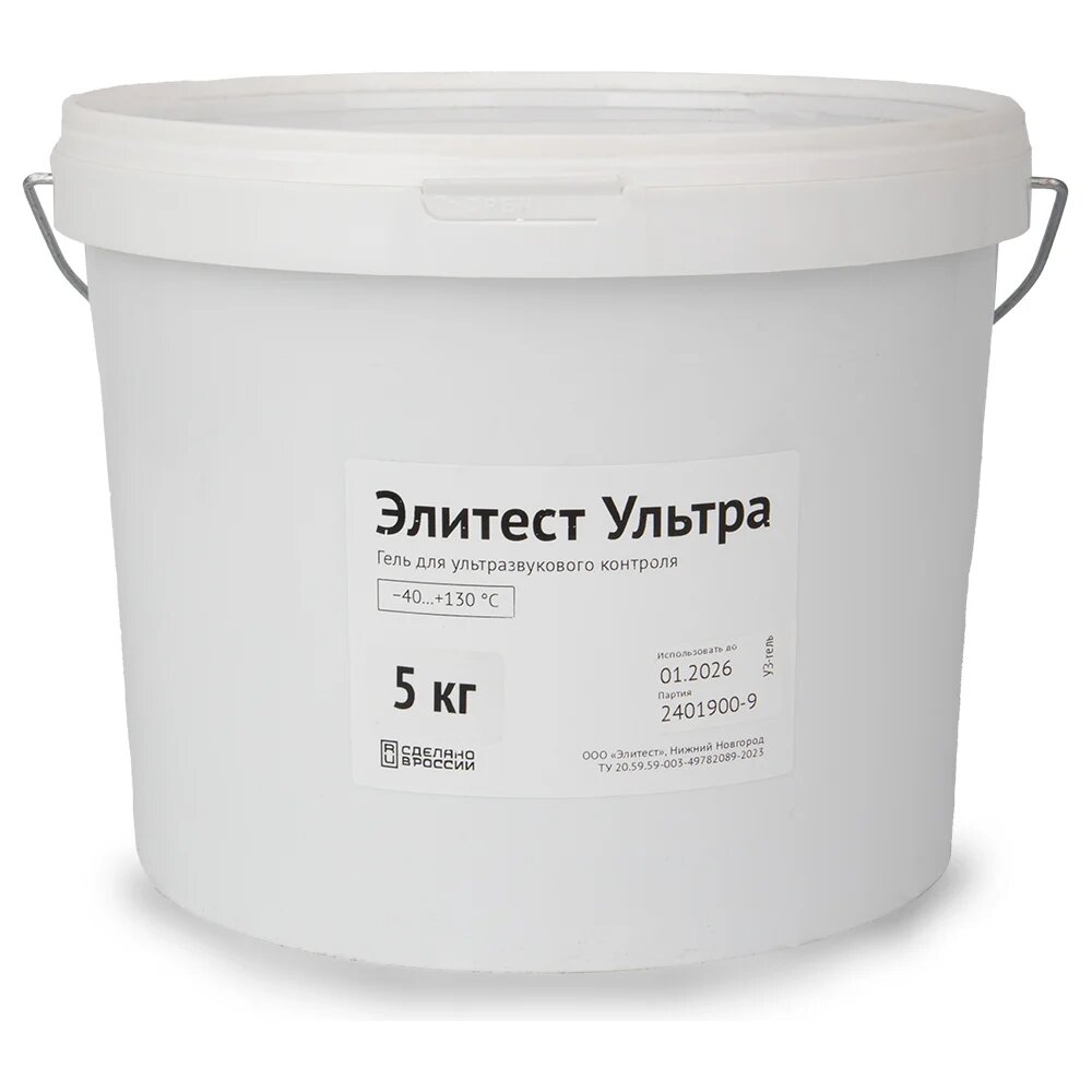 Элитест УЗК-гель Ультра для ультразвуковой диагностики ?40.+130 °С (5 кг) 00151224-5