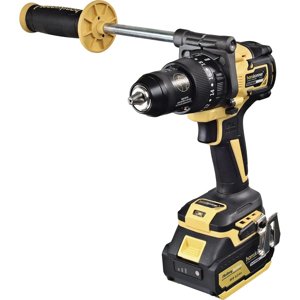 Аккумуляторный шуруповерт Hanskonner 1BatterySystem HCD18165BLI