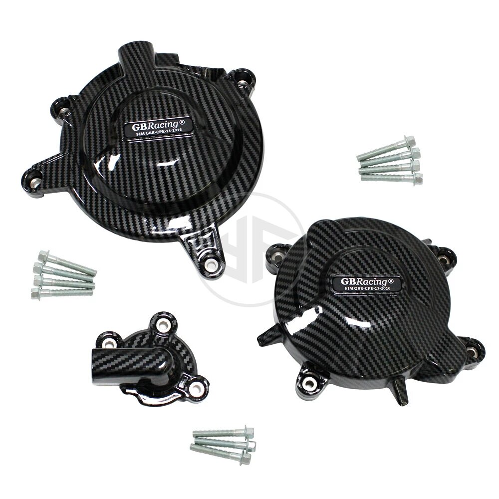 Для Kawasaki Ninja 400 2018-2023 Z400 2019 2020 2021 2022 2023 Ninja 500 2024 аксессуары для мотоциклов GB гоночная защита двигателя Carbon Fiber Texture