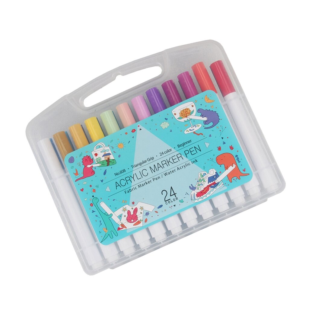 24-х цветная художественная кисть-маркер для 3D-печати деталей моделей, легко моющаяся