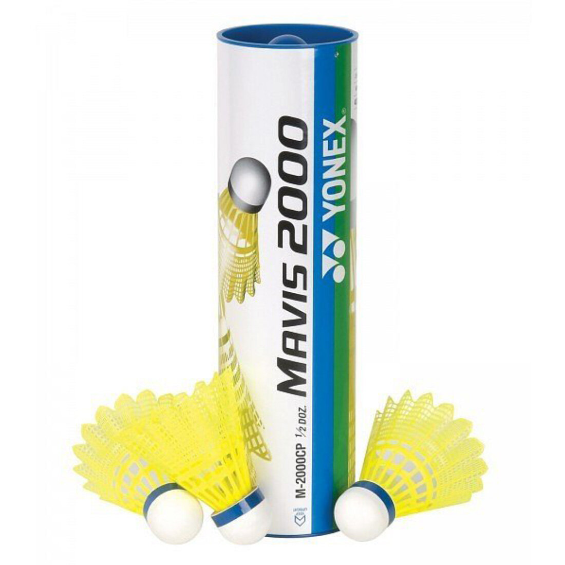 Воланы для бадминтона Yonex Mavis 2000 x6 Yellow, Средняя скорость