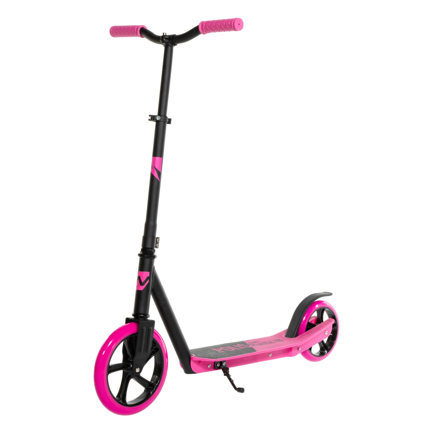 Самокат Novatrack Polis Plastic NF, колеса 230х180 мм, розовый