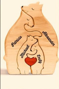 Семейный деревянный пазл. Развивающая игрушка для детей и взрослых. Игра для развития мозга. Идеальный семейный подарок и интерактивная игра.