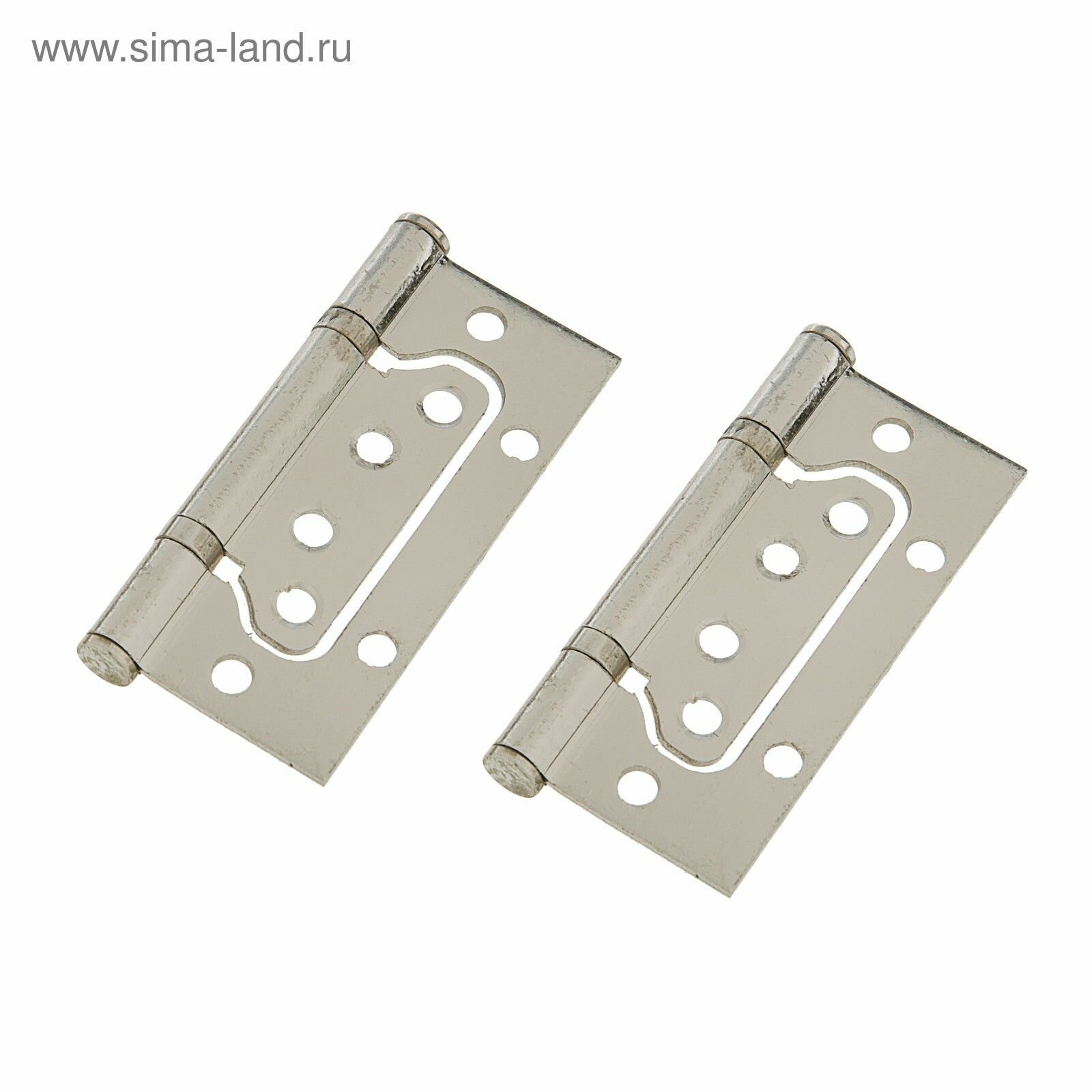 Петля для двери бабочка, 100х70х2.0мм, универсальная, без врезки, 2 шт.