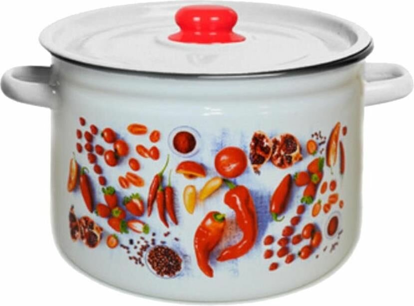 Кастрюля APPETITE 1с18с Паприка эмал цил 7,0л