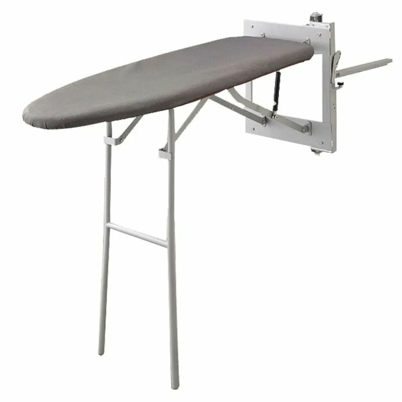 Гладильная доска находится в шкафу, скрытая гладильная доска, серая, 100 см × 31 см