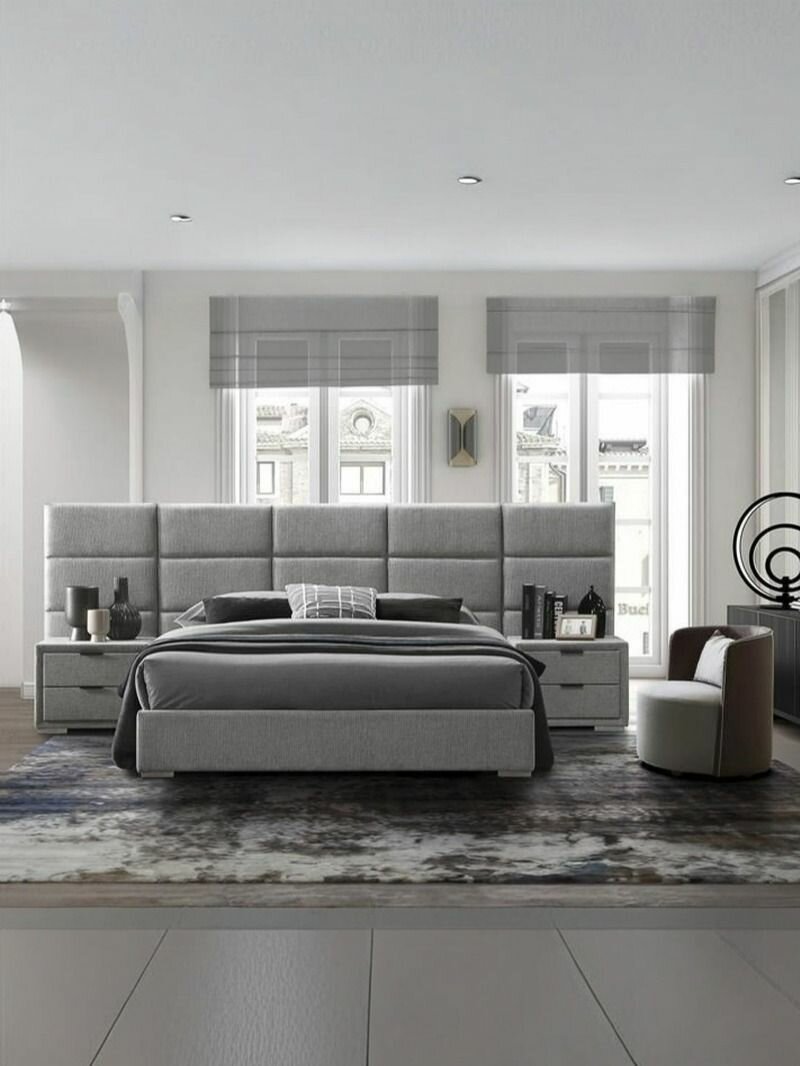 Кровать Halmar LEVANTER (серый) 160/200