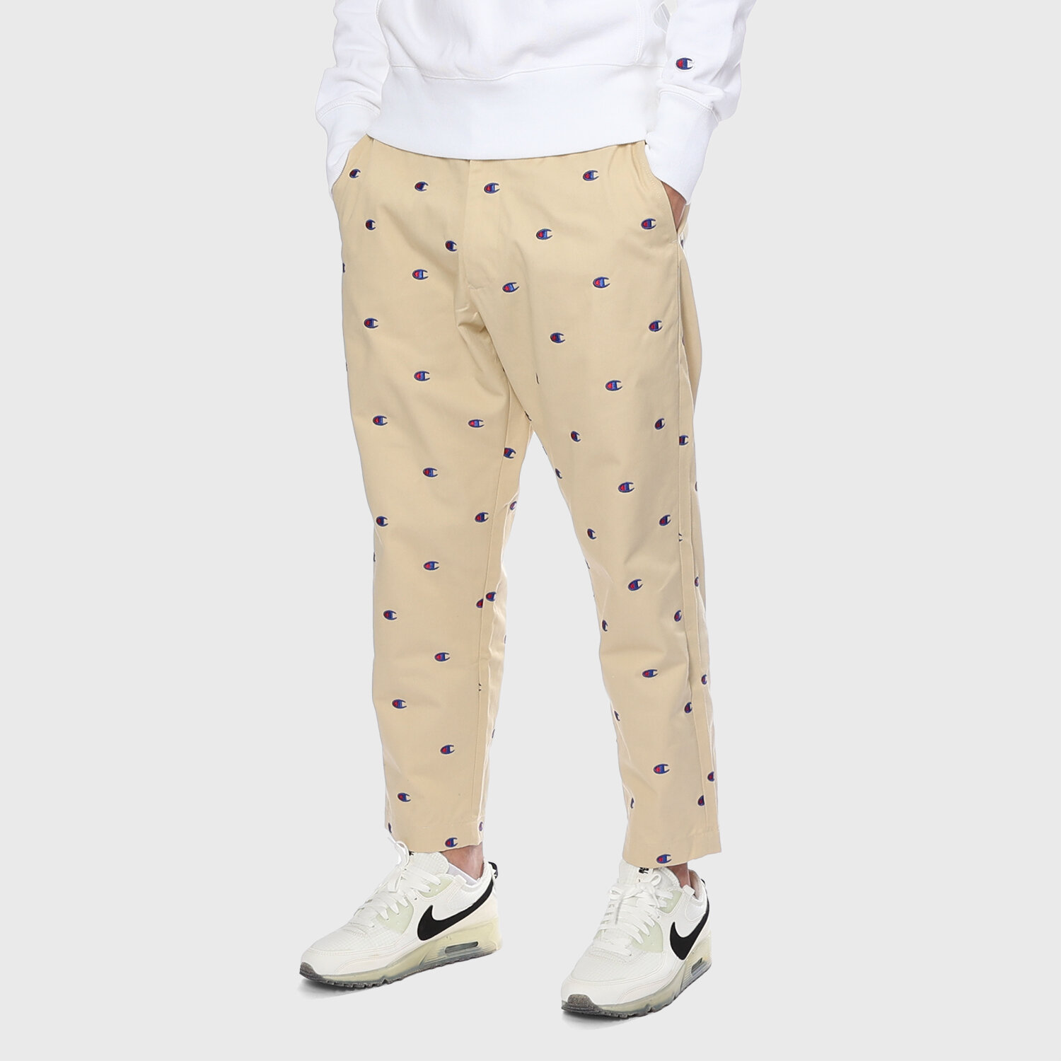 Брюки классические All Over Embroidered Chino x Beams