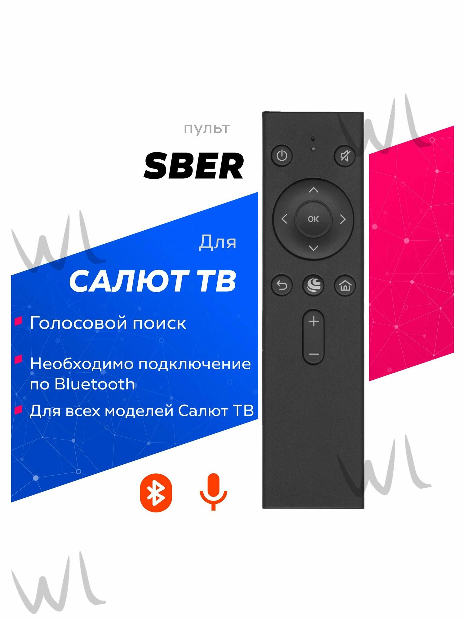 Пульт с голосовой функцией Sberbox SBDV-00001 SBDV-00002 SBER салют ТВ для медиаплеераwu