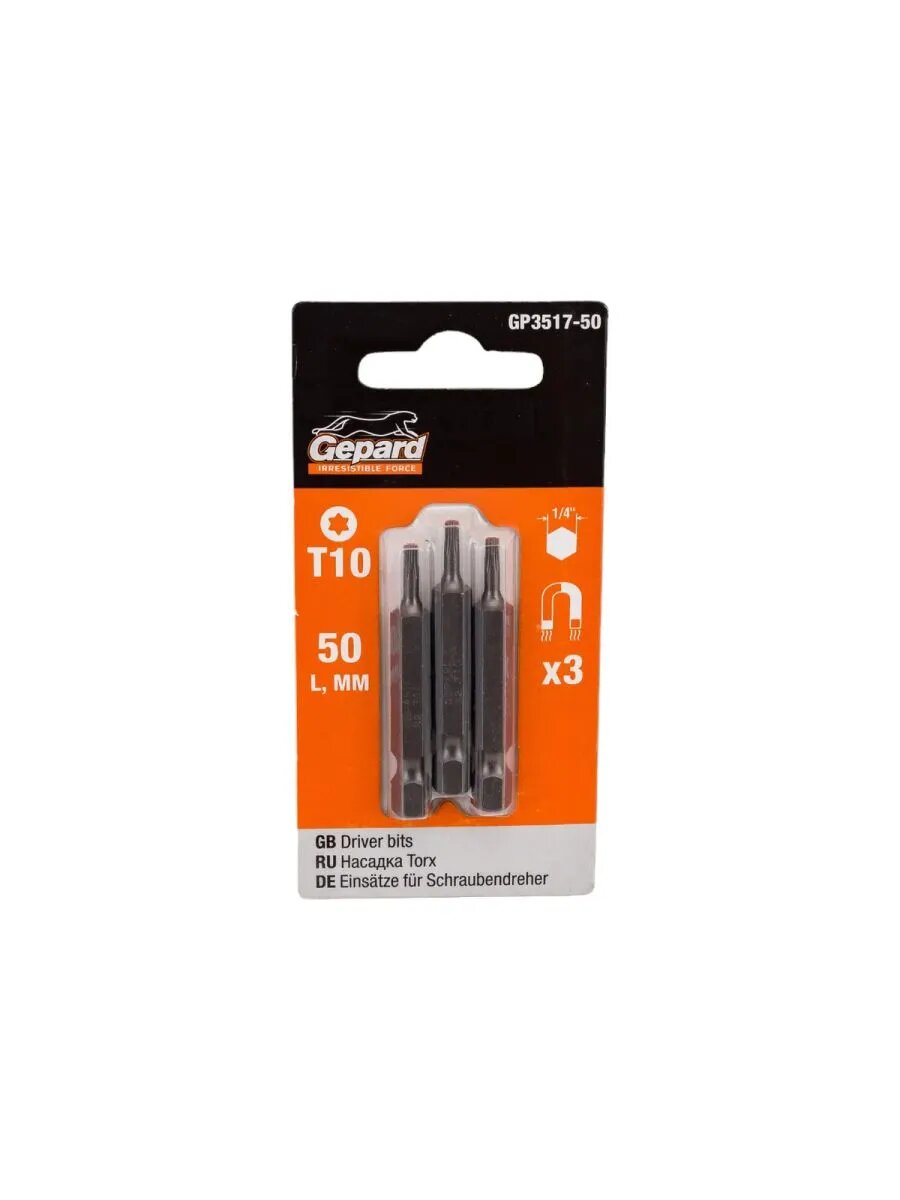 Gepard Насадка TORX T10 50мм 3шт GP3517-50
