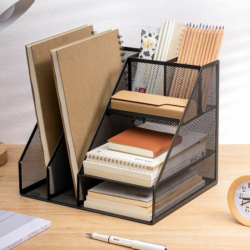 Лоток для бумаг металлический стойка для A4-размерных документов, многоуровневая организация для офиса