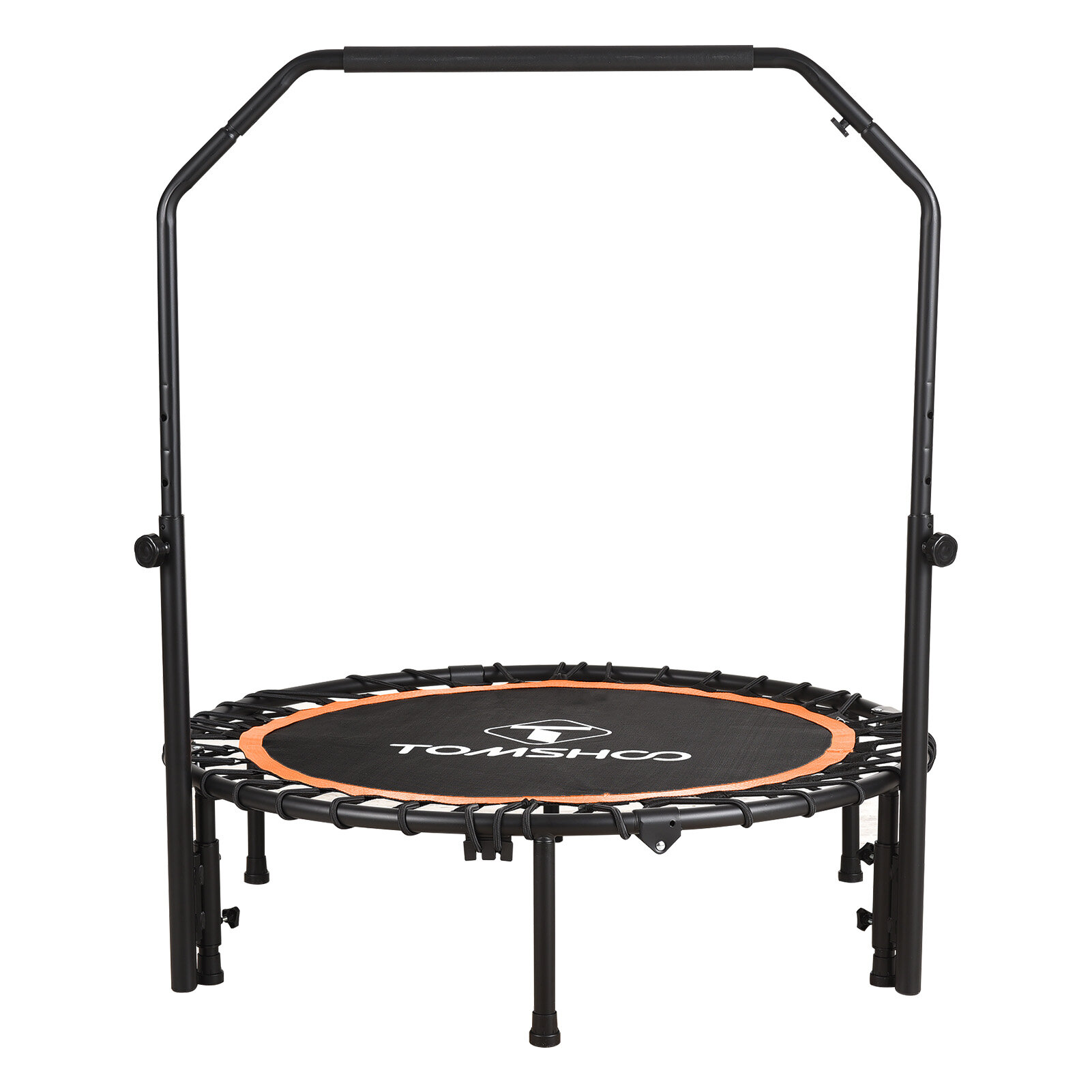 TOMSHOO Складной мини-батут 40in (1м), с регулируемым поручнем, нагрузка до 120кг