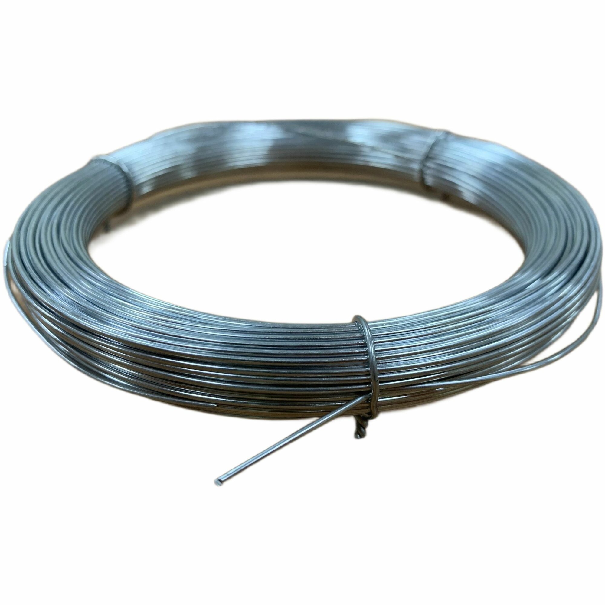 Проволока оцинкованная вязальная ф1,0 мм 25м// Проволока для флористики Ф1,0 мм, оцинкованная, в мотке 25м/мюзле/для рукоделия/для творчества