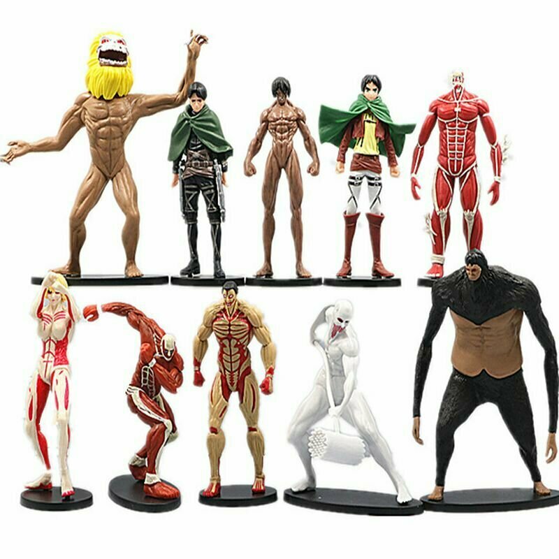 Атака титанов аниме фигурки игрушки для детей 10шт attack on titan