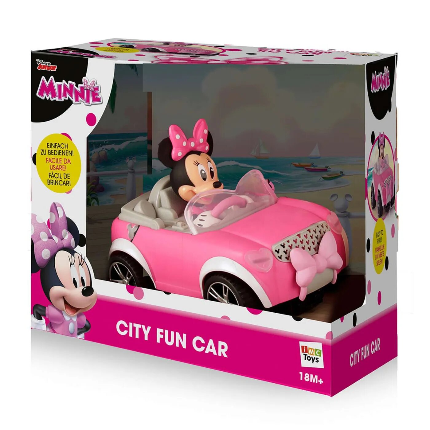 Фигурка Игрушка Минни Маус и радиоуправляемая розовая машинка IMC TOYS