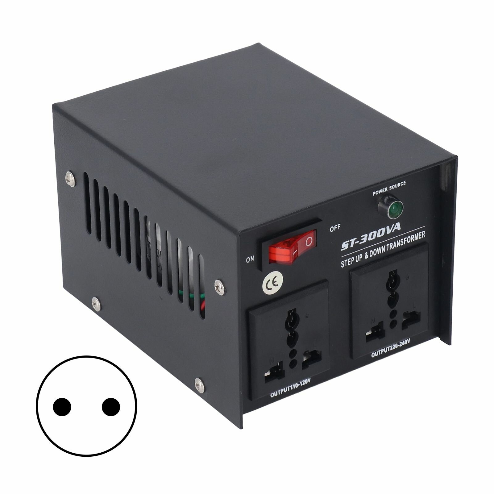 Повышающий понижающий трансформатор, 300 Вт, сверхмощный преобразователь напряжения, выход 110 В/220 В, выход 110 В 120 В/220 В 240 В, регулируемый вход, вилка европейского стандарта