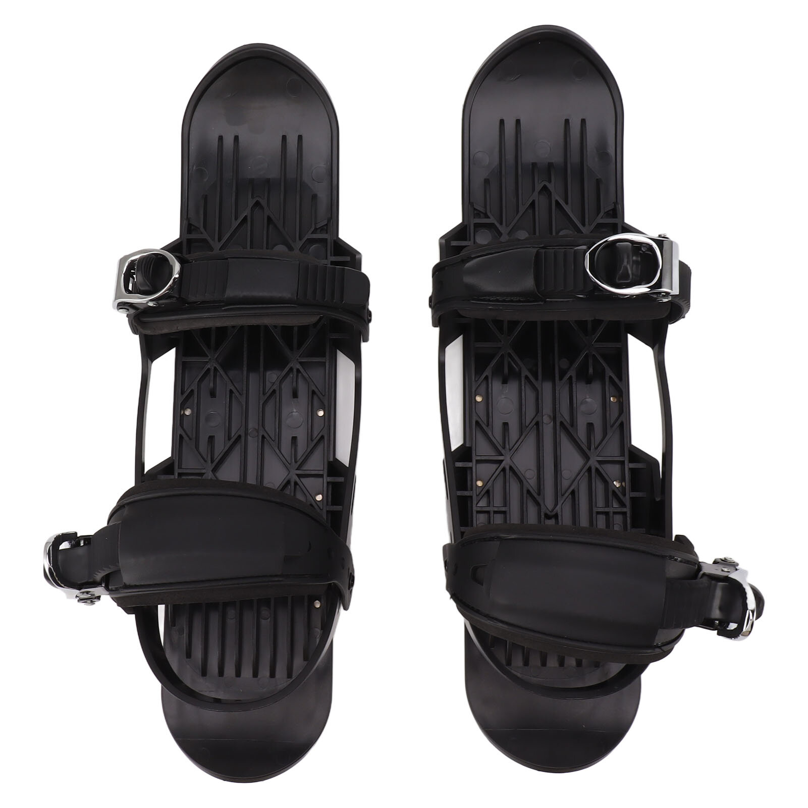 One Pair Mini Short Ski Skates Black Easy Direction Control Adjustable Short Mini Ski Skates for Snowboard Skiing 1790g/63.14oz ABS и нейлон и алюминиевый сплав, размер: универсальный, подходит для US 6-13 EU35-47