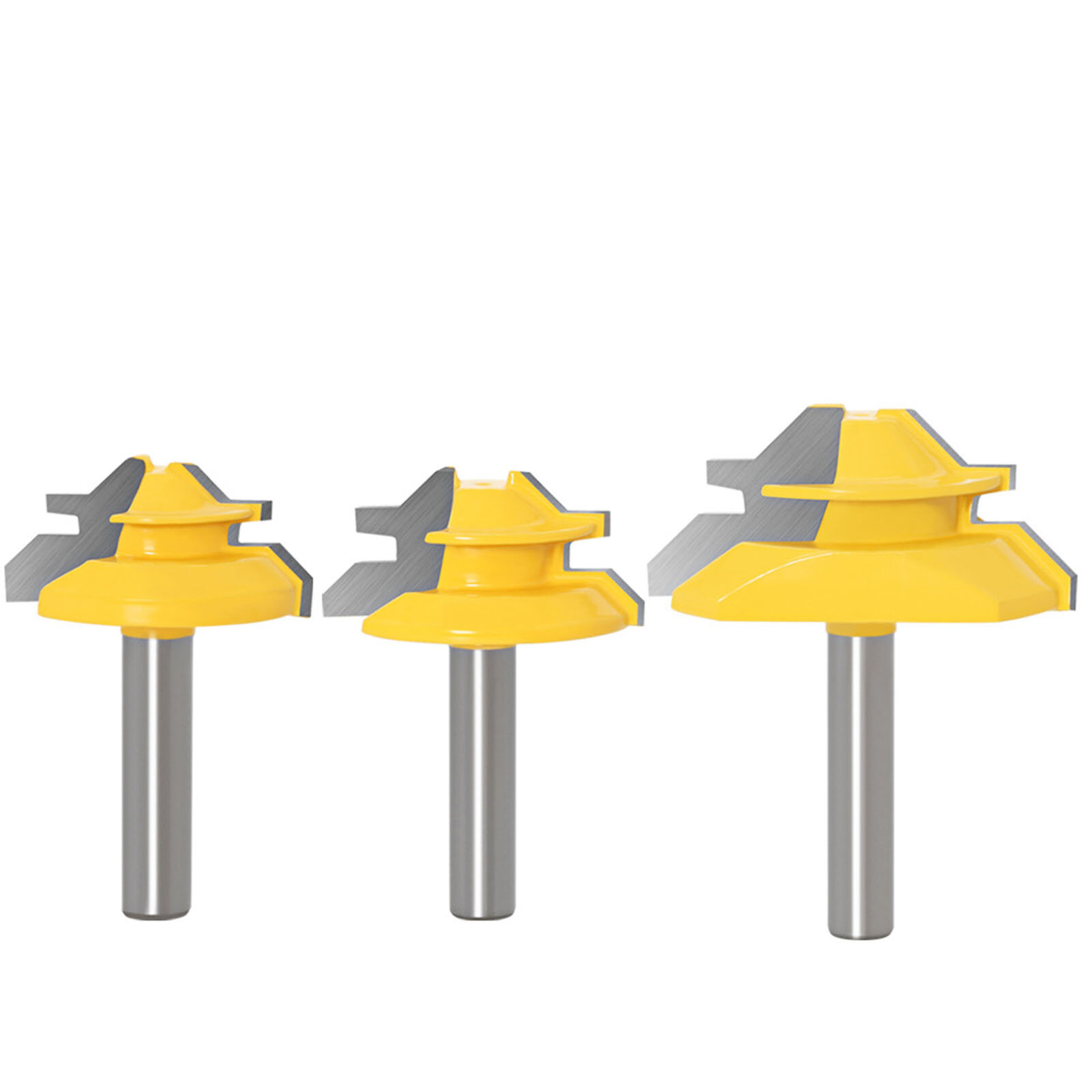 Набор из 3 шт, набор фрез для шпунтовых фрез, хвостовик 8 мм с высотой 12,7 мм, 16 мм, 19,05 мм, высота, пазовая фреза, фреза для фрезерования канавок по дереву, деревообрабатывающий инструмент