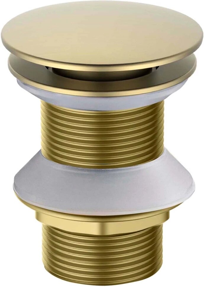 Донный клапан для раковины Aquatek AQ6003BG без перелива, золотой матовый
