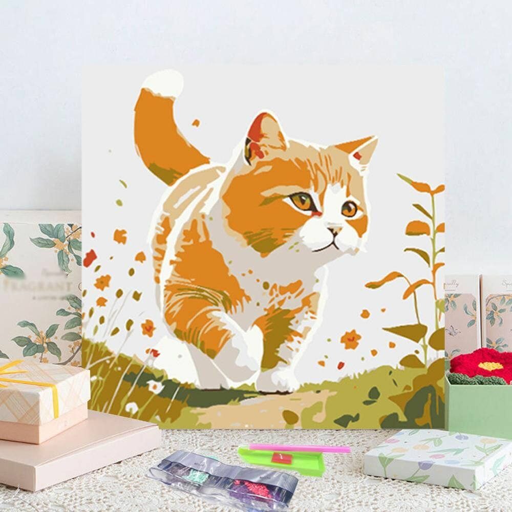 Картина по номерам, холст на подрамнике 20 х 20 см, набор для творчества, Подарки друзьям, родственникам и детям